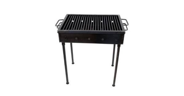 Gratar din fier camping cu picioare detasabile 60 x 40 cm