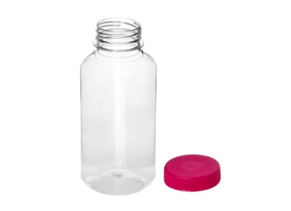 Sticla Pet Patrata cu Capac 0.3L, 10Buc/Set - Plasa Umbrire