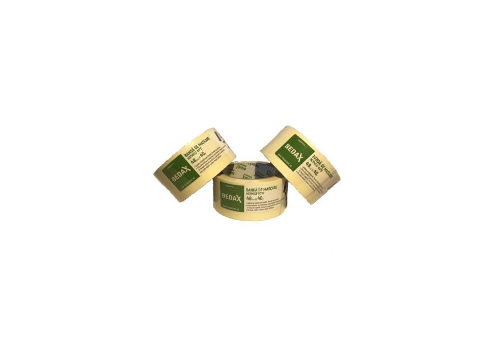 Banda adeziva de mascare Bedax x 3 buc, 48mx40mm - Plasa Umbrire