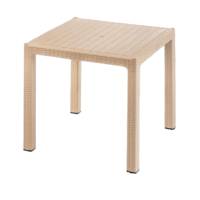 Masa patrata 90X90cm pentru gradina plastic tip ratan Crem - Plasa Umbrire