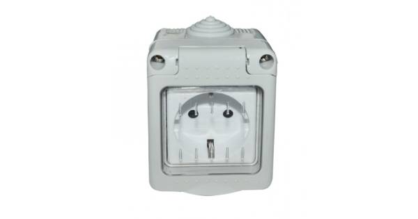 Priza Modulara Simpla cu capac, Antigron, 16A, IP55